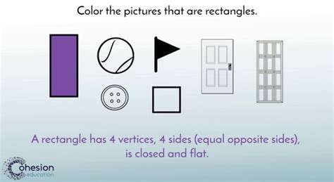 Name Identify And Describe Rectangles By Cohesion Education Tpt