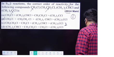 In Sn 2 Reactions The Correct Order Of Reactivity ↓ For The Following Co