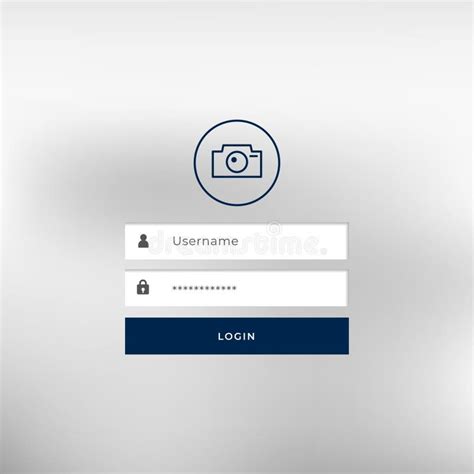 Modern Web Login Form Template For Social Profile Access Stock Illustration Illustration Of