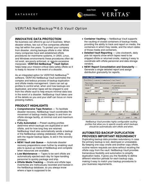 Nbu 6 0 Vault Option Pdf Backup Computer Data Storage