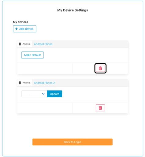 Delete An Enrolled Device