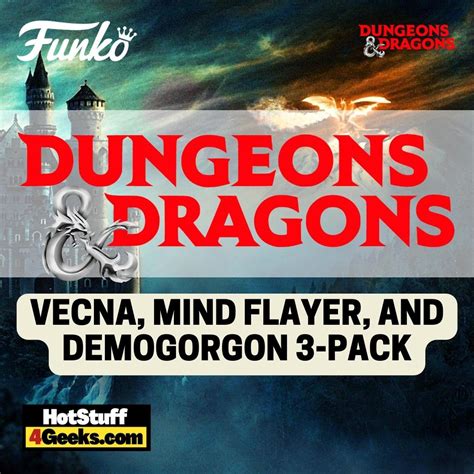 2023 D D Vecna Mind Flayer Demogorgon 3 Pack Funko Pops