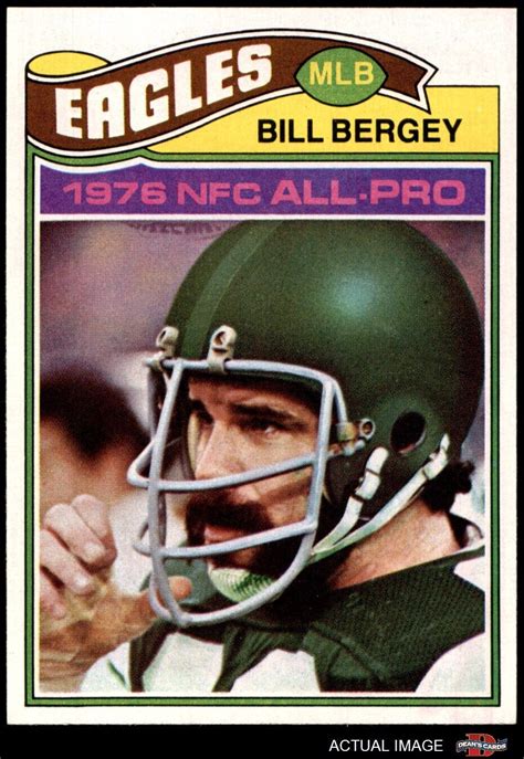 1977 Topps 350 Bill Bergey Eagles Arkansas St 8 5 Nm Mt Ebay