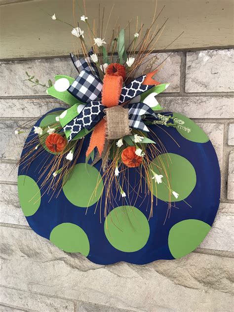 Wood Pumpkin Door Hanger