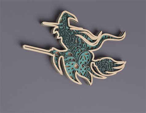 Witch Laser Cut File Layered Svg Vector Design Dxf File For Etsy
