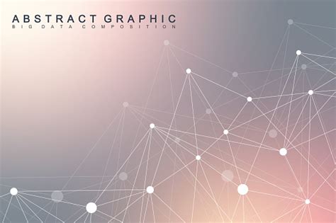 기하학적 과학적 배경 분자 그리고 커뮤니케이션입니다 큰 화합물과 복잡 한 데이터입니다 관점 그래픽 배경 막입니다 디지털 데이터