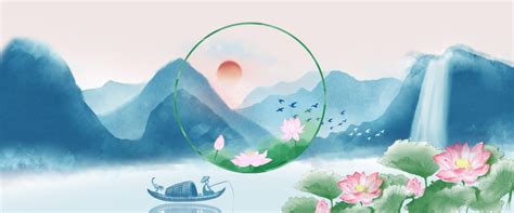 6月の花 蓮 中国風の山 背景 背景 蓮 禅 中国風の山背景画像素材無料ダウンロード Pngtree