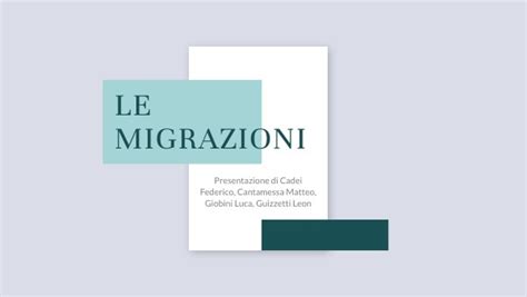 Le Migrazioni Genially
