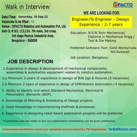 difacto robotics and automation on linkedin walkininterview