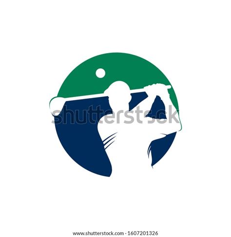 Golf Logo Abstract Swing Hit Ball Stock Vector Royalty Free