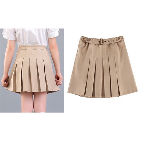Uniform Skirts For Girls A Line Pleated Skirts With Built In Shorts