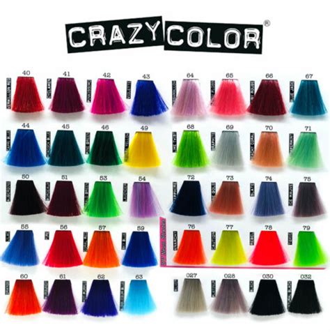 Crazy Color Shade Chart Hair Cosmetics