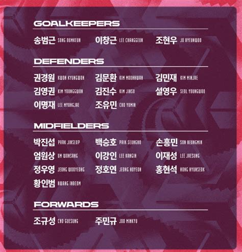 북중미 월드컵 아시아 2차예선 한국 Vs 태국 전 선발명단 23명 이강인·백승호·엄원상·주민규·이명재·정호연