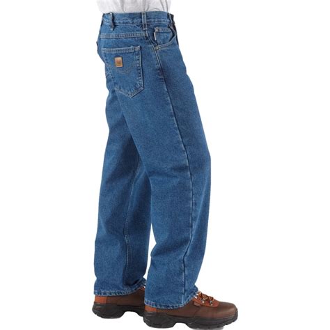 Carhartt Relaxed Fit Straight Leg Flannel Lined Jean Mens Clothing