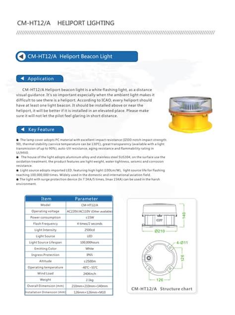 Heliport Led Three Color Locating Beacon Single Identification Beacon