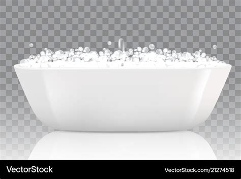 Bathtub With Soap Bubbles Royalty Free Vector Image