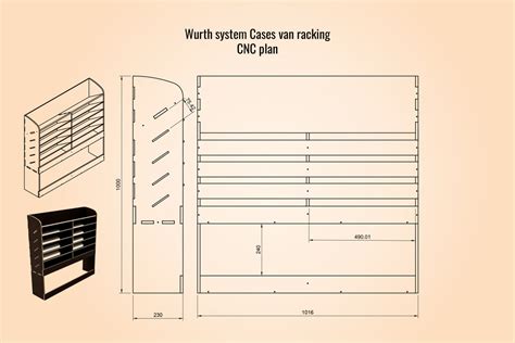 Van Racking Cnc Templates File For Wurth System Cases Dxf And Svg Plan Etsy