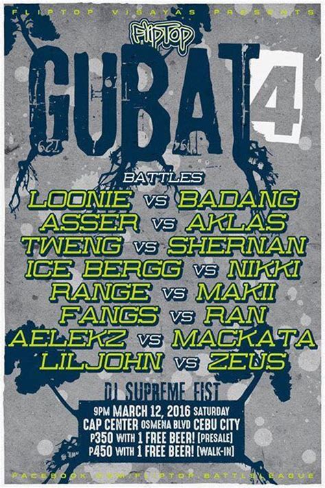 Gubat 4 Fliptop Battle Rap Event Versetracker