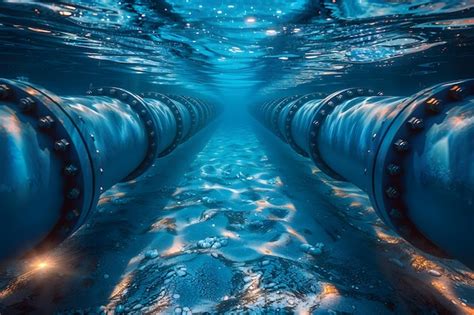Premium Photo Underwater View Of A Pipe In The Ocean
