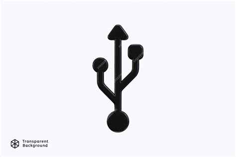 Premium Psd Usb Symbol 3d Rendering Vector Illustration