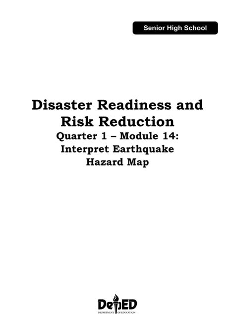 Core STEM DRRR Q1 Module 14 Interpret Earthquake Hazard Map Commented