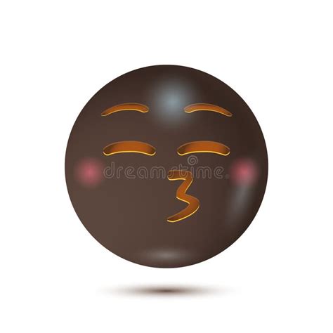 Realistic Emoticon Isolated In White Background Vector Emoji Stock