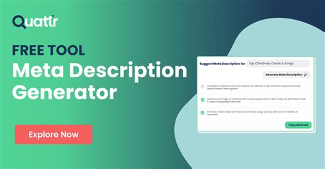 Free AI Meta Description Generator Quattr