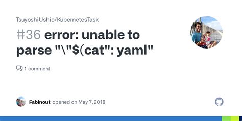 error unable to parse cat yaml · issue 36 · tsuyoshiushio