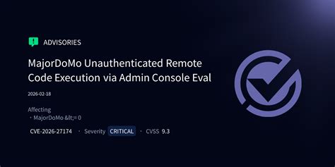 Majordomo Unauthenticated Remote Code Execution Via Admin Console Eval
