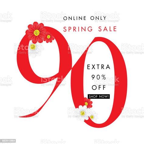 봄 아름 다운 꽃 90 에서 벡터 일러스트 레이 션 템플릿 배너 판매 배경 벽지 초대장 포스터 브로셔 쿠폰 할인 개성 개념에
