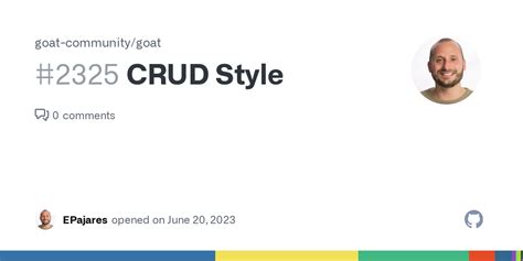 Crud Style Issue Goat Community Goat Github