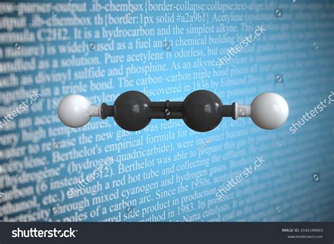 Acetylene Scientific Molecular Model 3d Rendering Stock Illustration 2142140603 Shutterstock