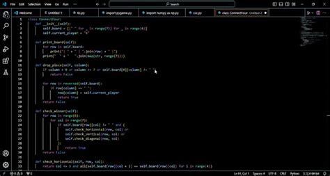 Sandhiya Mageshbabu On Linkedin Internpe Gamedevelopment Internpe Pythonprogramming Connect4