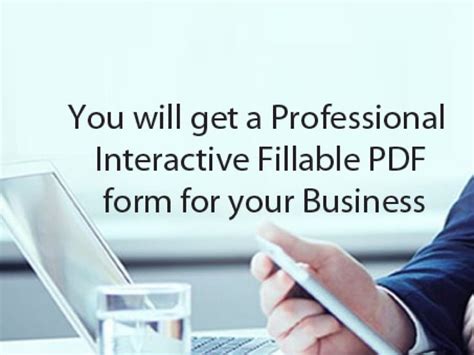 A Professional Interactive Fillable Pdf Form For Your Business Upwork