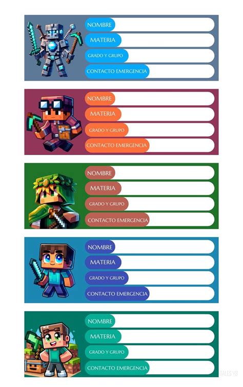 Forrar Cuadernos Minecraft