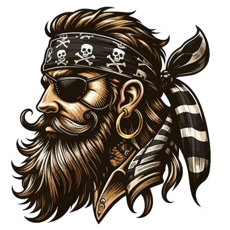 Premium Vector Pirate Face
