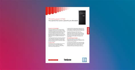 ThinkSystem ST50 Datasheet > Lenovo Press