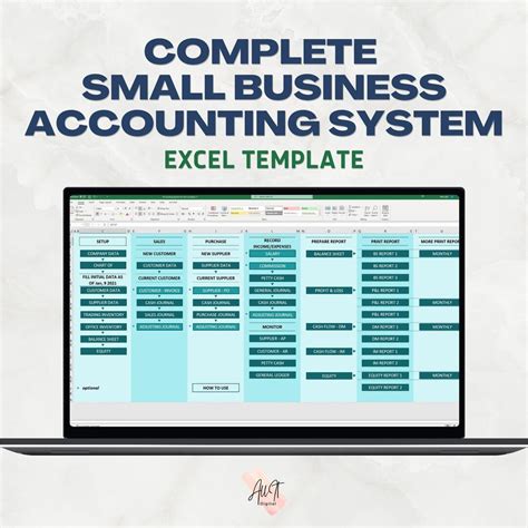 Business Accounting System Excel Template Small Business Bookkeeping