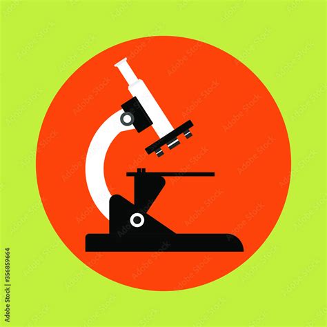 Simple Microscope Vector Illustration In Flat Style Vector Design