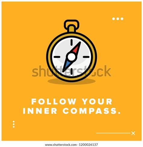 Follow Your Inner Compass Motivational Quote Stock Vector Royalty Free
