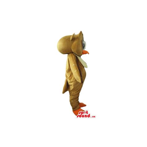 Brown Owl Bird With Wings Mascot Costume Character Fancy Dress