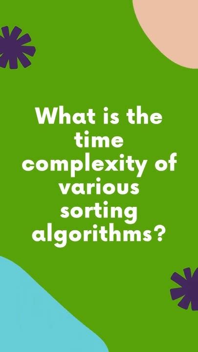 sorting algorithms time complexity explained 🕒⚡ shorts java