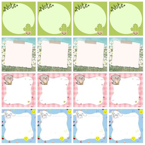 Printable Note Pad Design