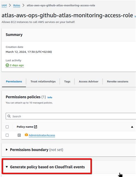 aws iam access analyzer policy generation create an iam policy