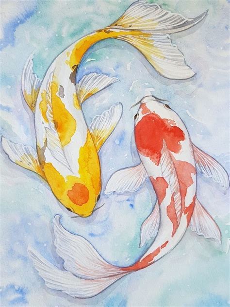 Koi Fish In Watercolour Artofit