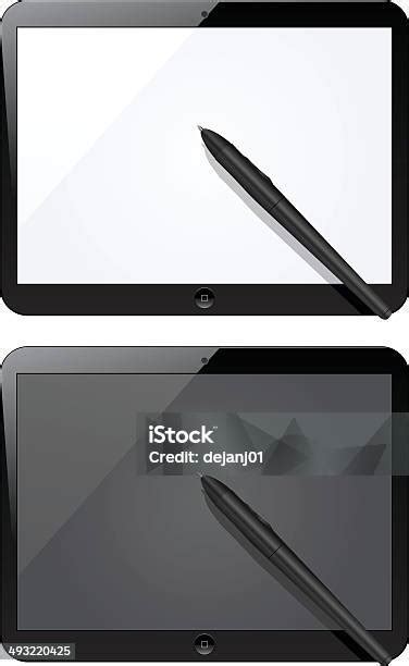 Komputer Tablet Realistis Dengan Layar Kosong Mirip Dengan Tablet