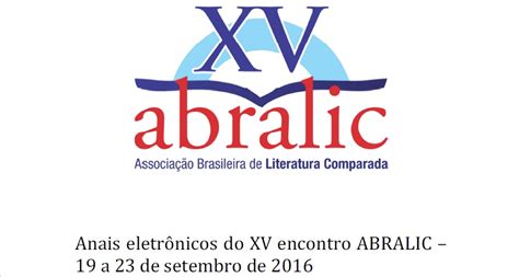 Associação Brasileira De Literatura Comparada Publica Arquivo Com Anais