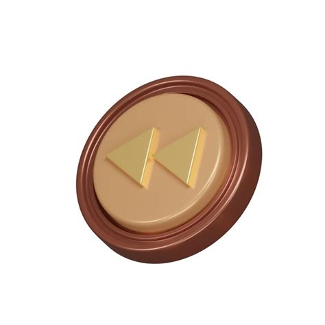 Premium Photo Backward Button 3d