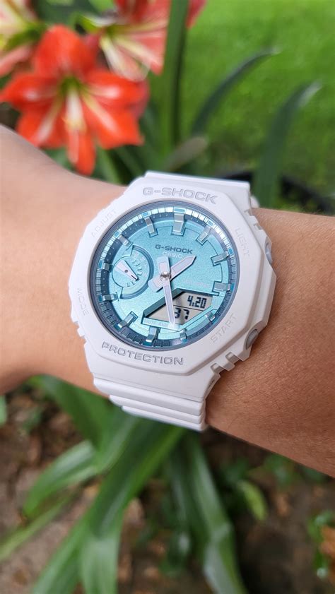 Small Skeleton Casioak Gma S2100sk With White Bezel And Band R Gshock