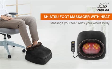 Snailax 2 In 1 Shiatsu Foot And Back Massager With Heat Kneading Feet Massager